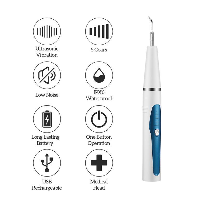 Buy Electric Sonic Dental Calculus Plaque Remover Tool Tooth Scraper ...
