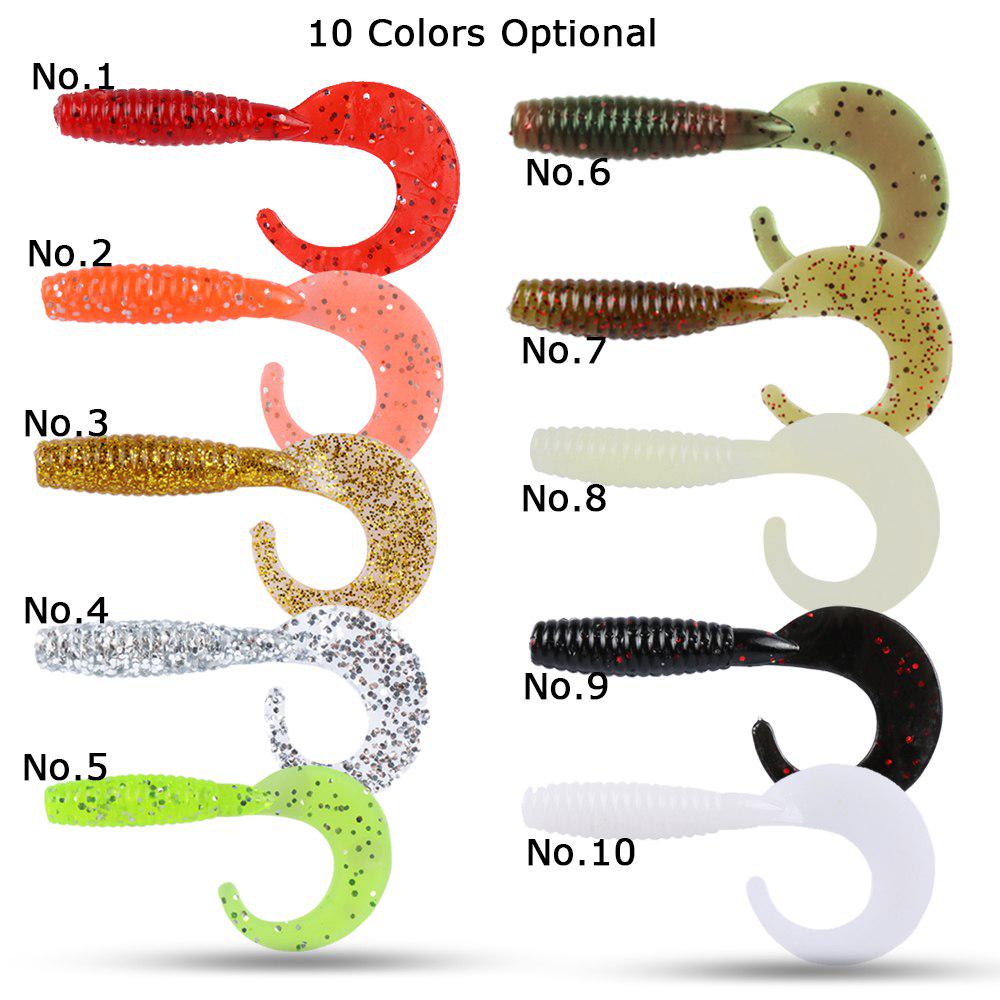 Buy GOTURE 10pcs 6cm 2g Soft Fishing Lure Grub Silicone Baits Wobblers ...