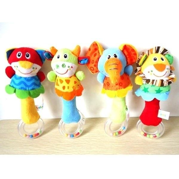 Buy Baby Ring Bell Development Cartoon Animal Plush Toy Baby Kid Infant ...