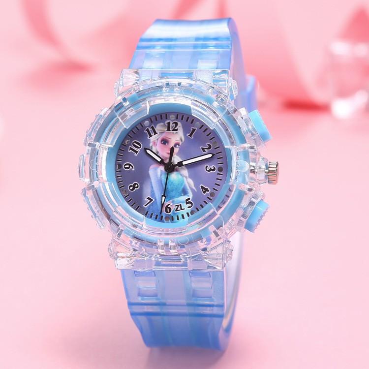 Frozen Watch Princess Aisha Children's Luminous Watch Student Silicone ...
