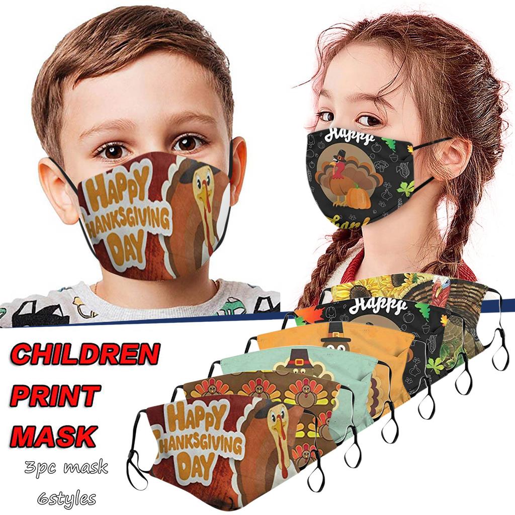Buy [G666] 3PCChildren's Thanksgiving Mouth Cloth Pocket Mask Mouth ...