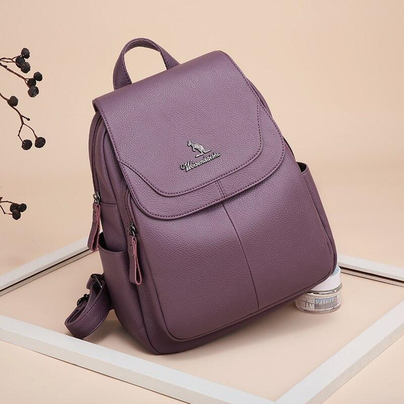 Buy Luxury Brand Women Backpacks High Quality Leather School Backpacks ...
