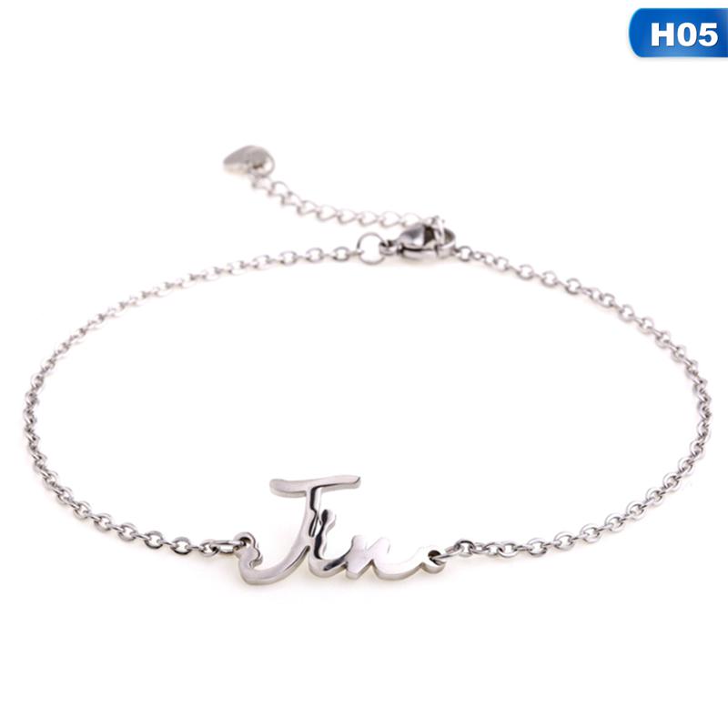 Buy 1pc KPOP Bangtan Boys Member Conjoined Letter Bracelet Titanium ...