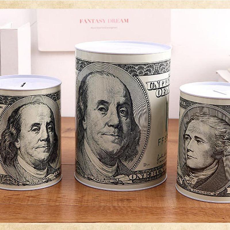 Buy US Dollar Money Box Safe Cylinder Piggy Bank Banks For Coins ...