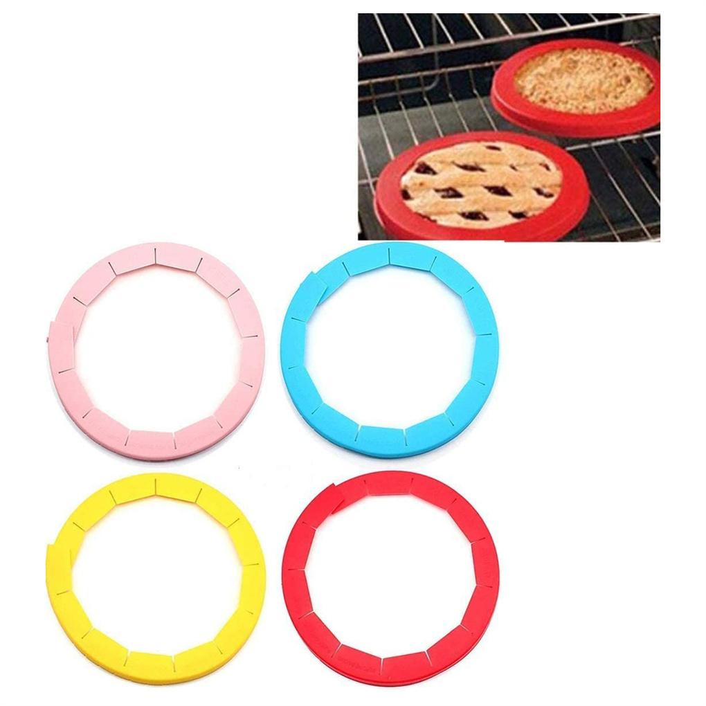 Buy Adjustable Pie Crust Home Flan Shield Pastry Round Silicone Edge ...
