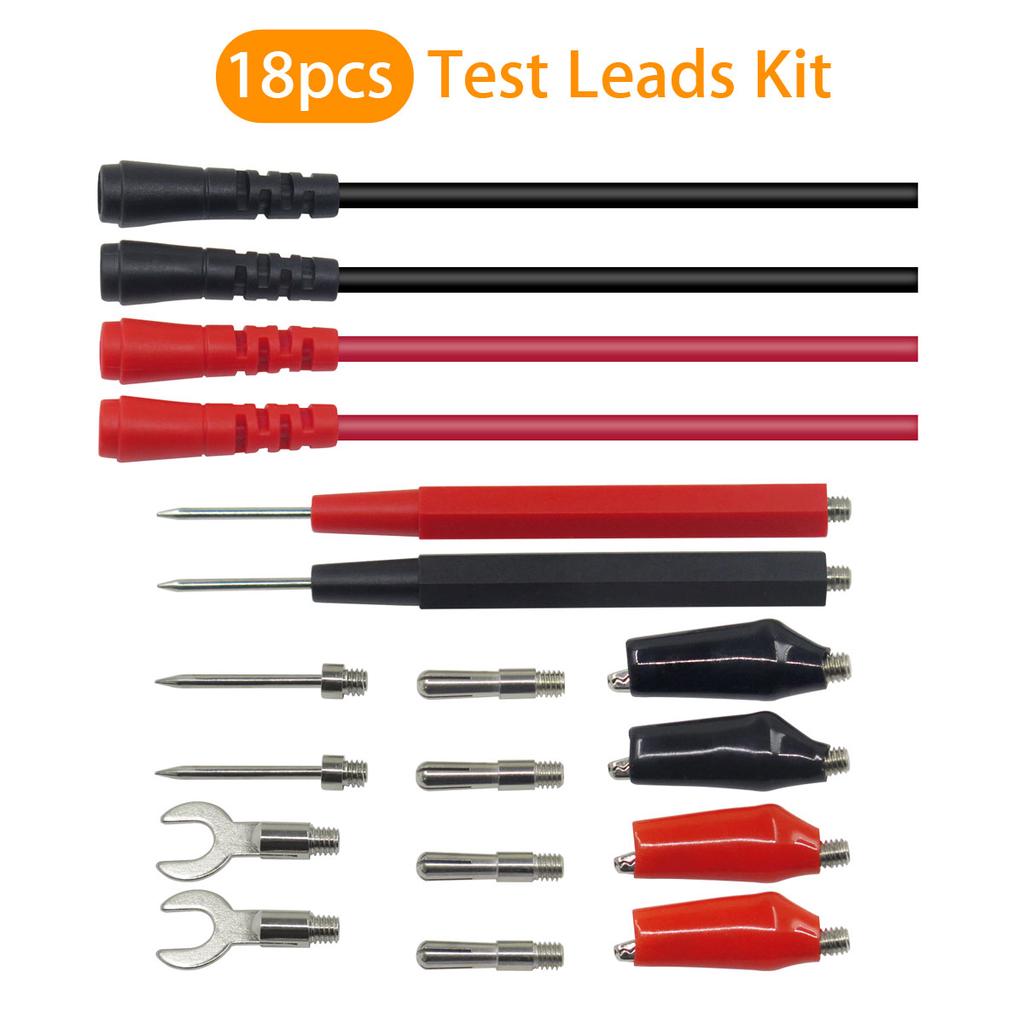 Buy 18Pcs Test Leads Kit Wires U-Type Probes For Digital Multimeter ...