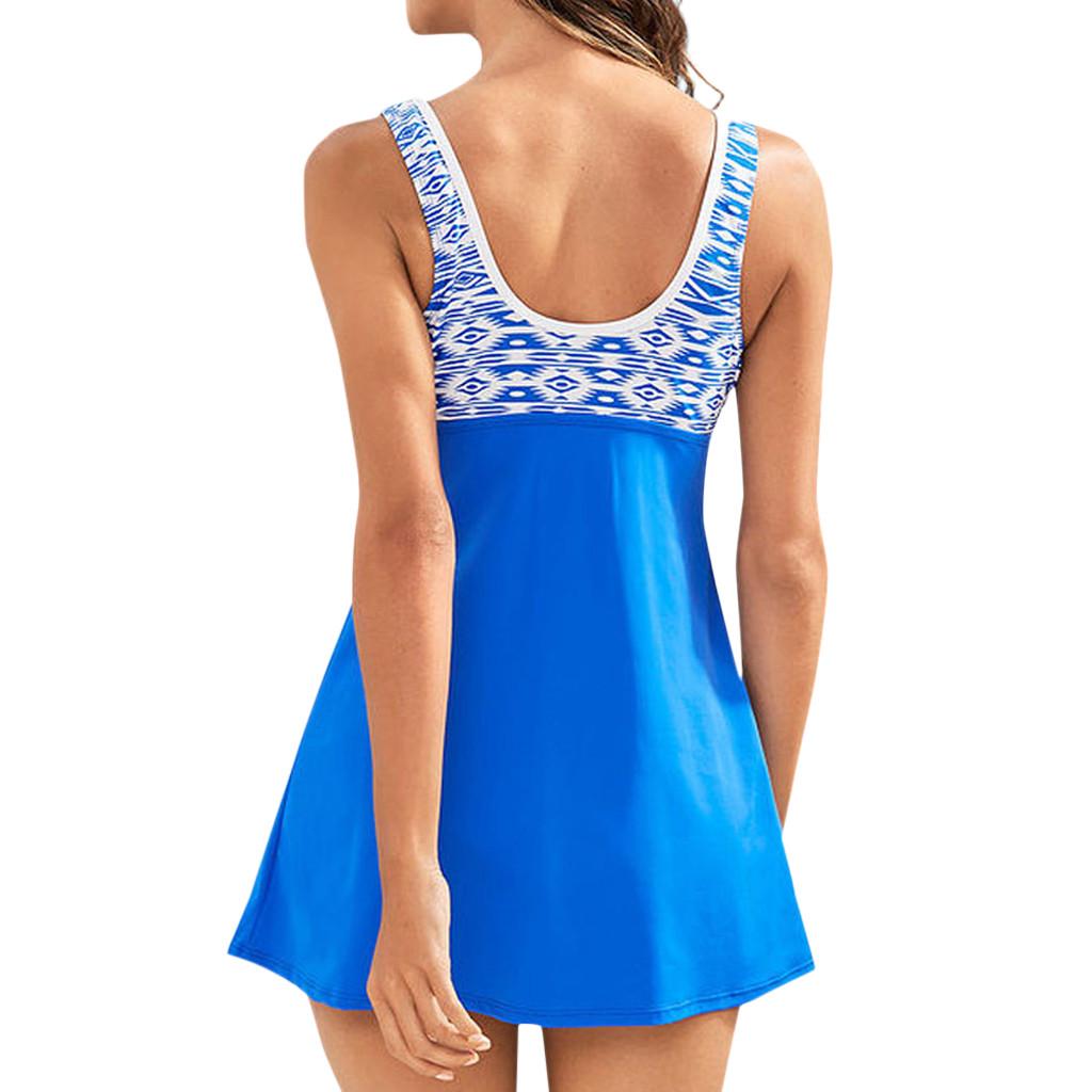 Buy Women Plus Size Push-Up Bathing Suit Print Bow Tankini Bikini ...