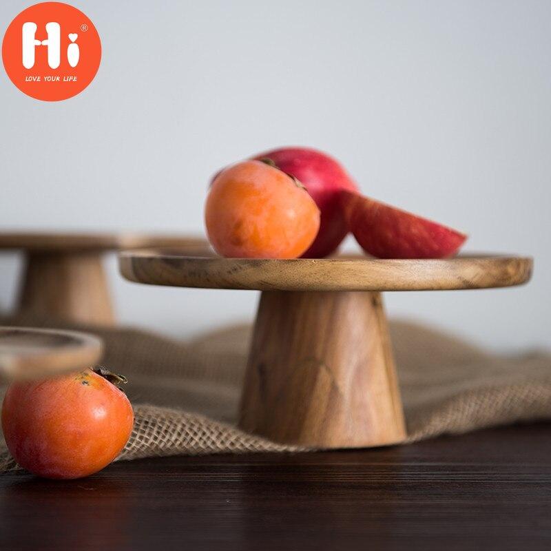 Satın alın Hi Japanese Wood Food Tray for Cake Fruit Dessert Stand ...