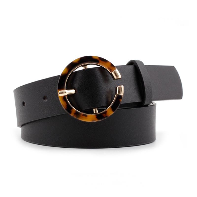 Buy Leopard Golden Round Metal Circle Belt Waist Belts Women Jeans ...