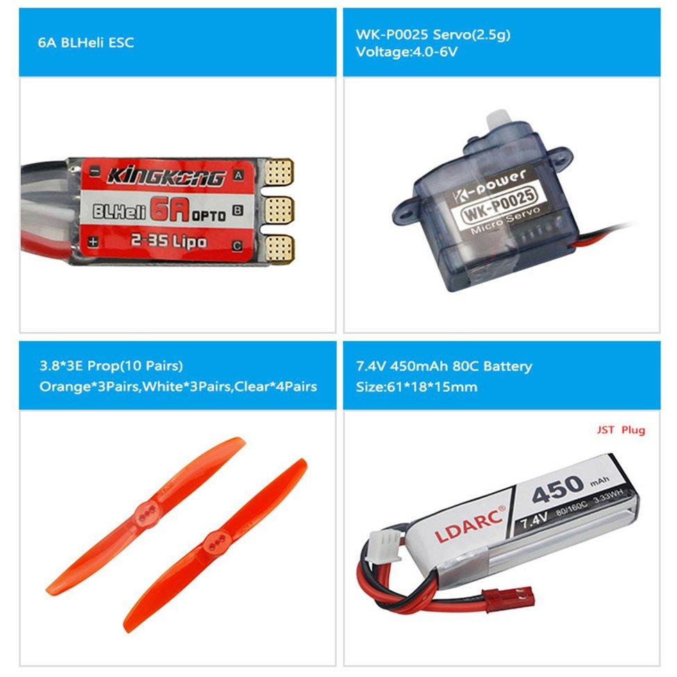 Buy 2PCS LDARC TINY WING 450X V2 EPP Foam FPV RC Airplanes Flying Wing ...