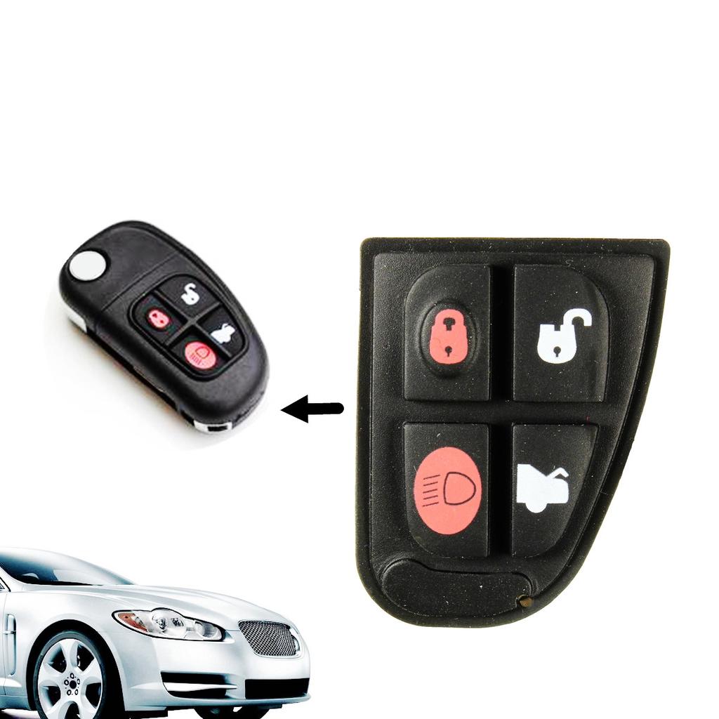 1/2pcs 4 Button Car Key Cover Rubber Pad Remote Key Fob Case Shell ...