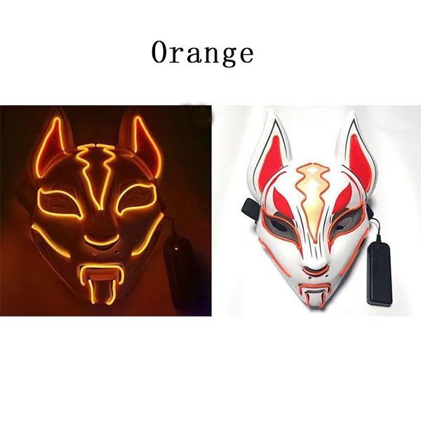 Buy Fox Headdress COSPLAY Props Halloween Horror Animal Mask LED Sky ...