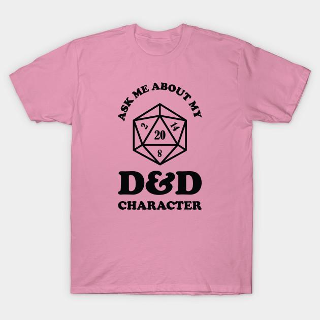 T Shirt Kadınlar My Dnd Karakter D20 Nat20 Harajuku Baskı Kawaii Tshirt ...
