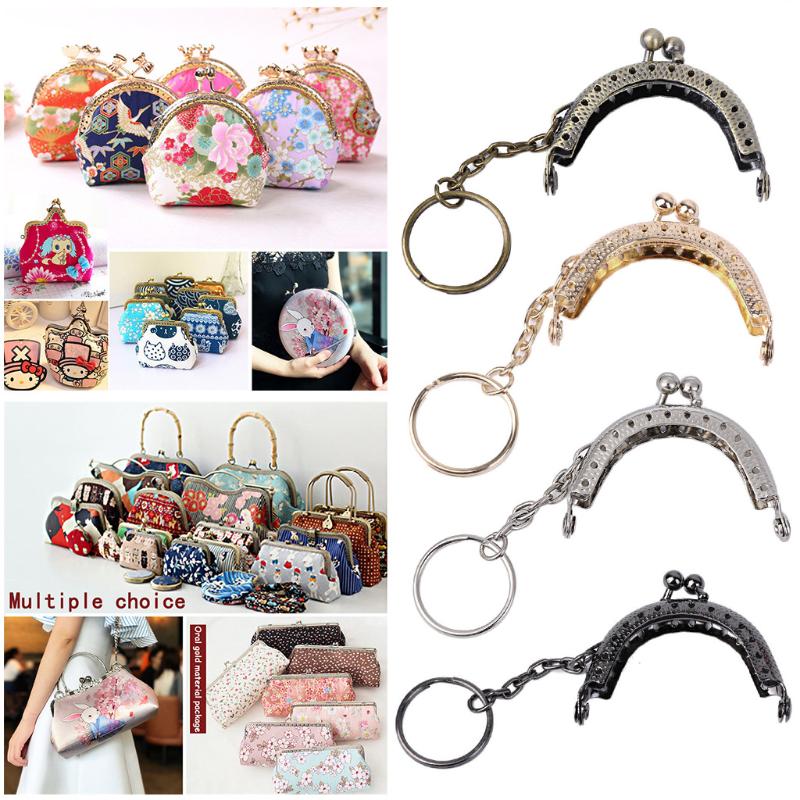 Arch Purse Frame Kiss Clasp Keyring Key Chain Bag Making Lock Clip DIY ...