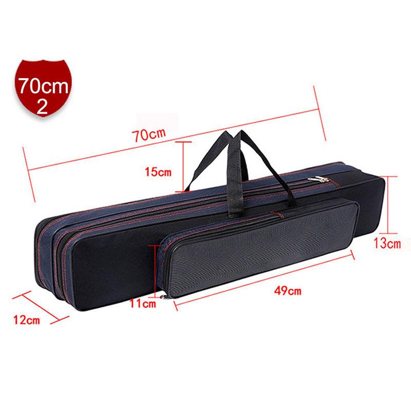 Buy 3 Layers Canvas Outdoor Fishing Rod Bag Waterproof Bags Tackle ...