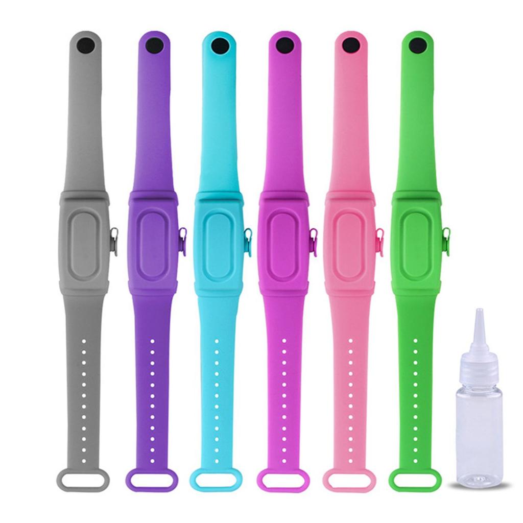 Buy SX Silicone Hand Sanitizer Bracelet With Bottle Portable ...