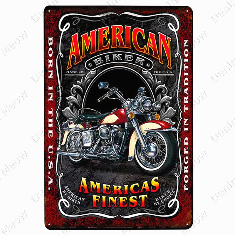 💰Koupit online: Motorcycle Retro Metal Sign Vintage New York Motor Club ...