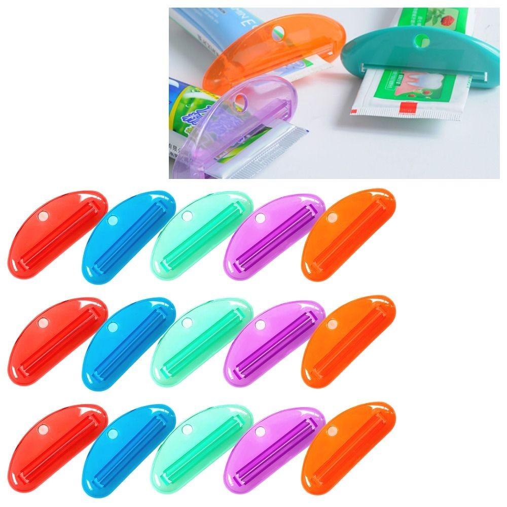 15 PCS Oval Toothpaste Dispensers Clips Manual Rolling Toothpaste ...