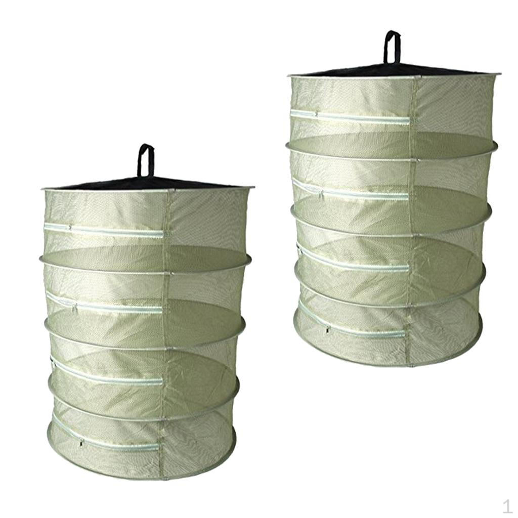 Satın alın 2pcs Collapsible Herb Drying Net Dryer Mesh Rack with Zipper ...