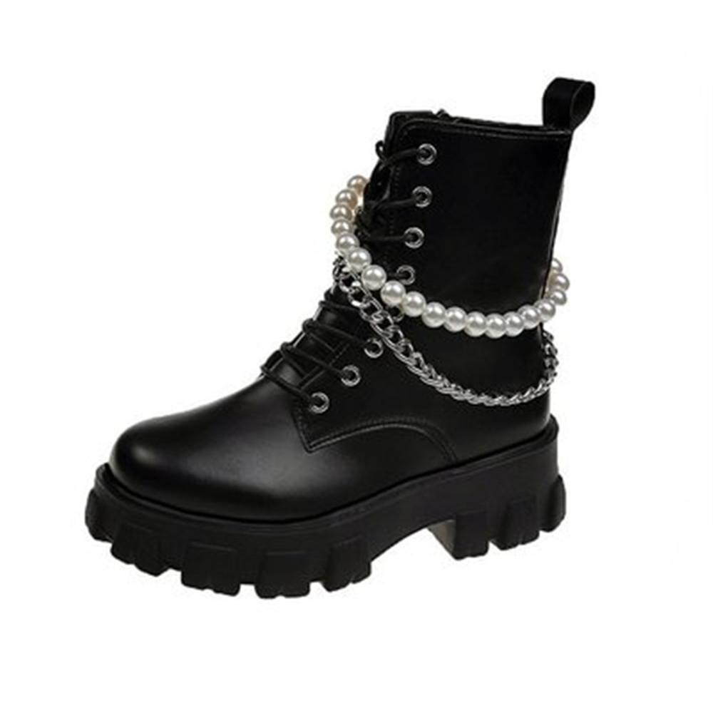 Satın alın est Women Ankle Boots Platform Chain Decoration Trendy ...