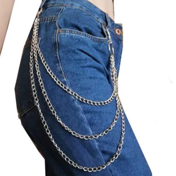 Buy Hiphop Jeans Chain Accessories Punk Metal Chain Waist Chain Pendant ...