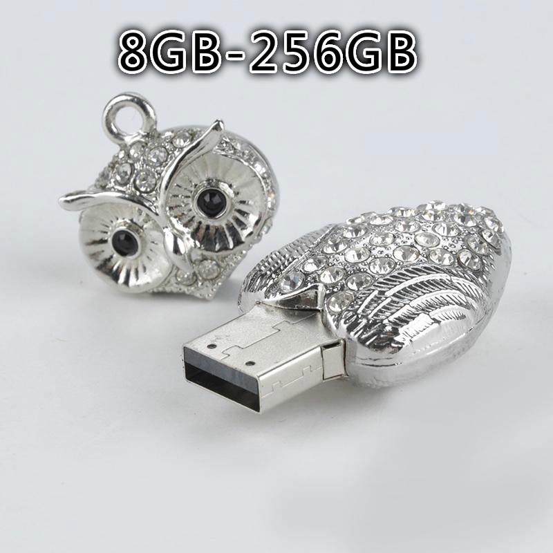 Rhinestone Owl Digital USB Memory Stick Flash Drive Thumb U Disk-buy at ...