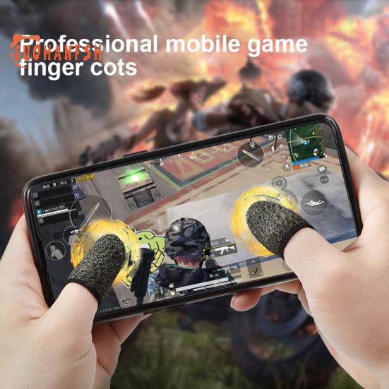 Buy 1Pair Finger Cots Non-Scratch Fiber Fiber Mobile Game Finger ...