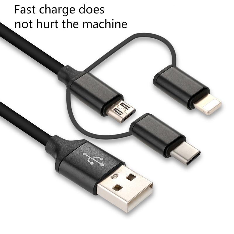 Buy Aluminum alloy three-in-one data cable for Android Type-C USb ...
