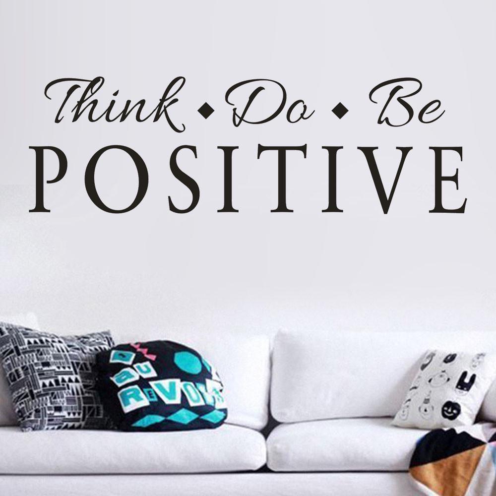 Buy Think Positive Removable Art Vinyl Mural Home Room Decor Wall ...