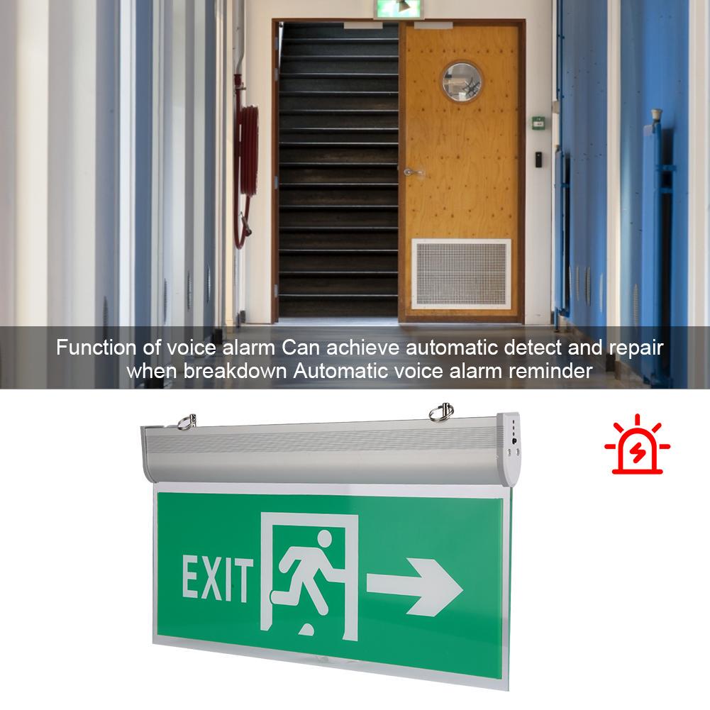 Buy 110-220V Acrylic LED Emergency Exit Sign Lamp Evacuation Indicator ...