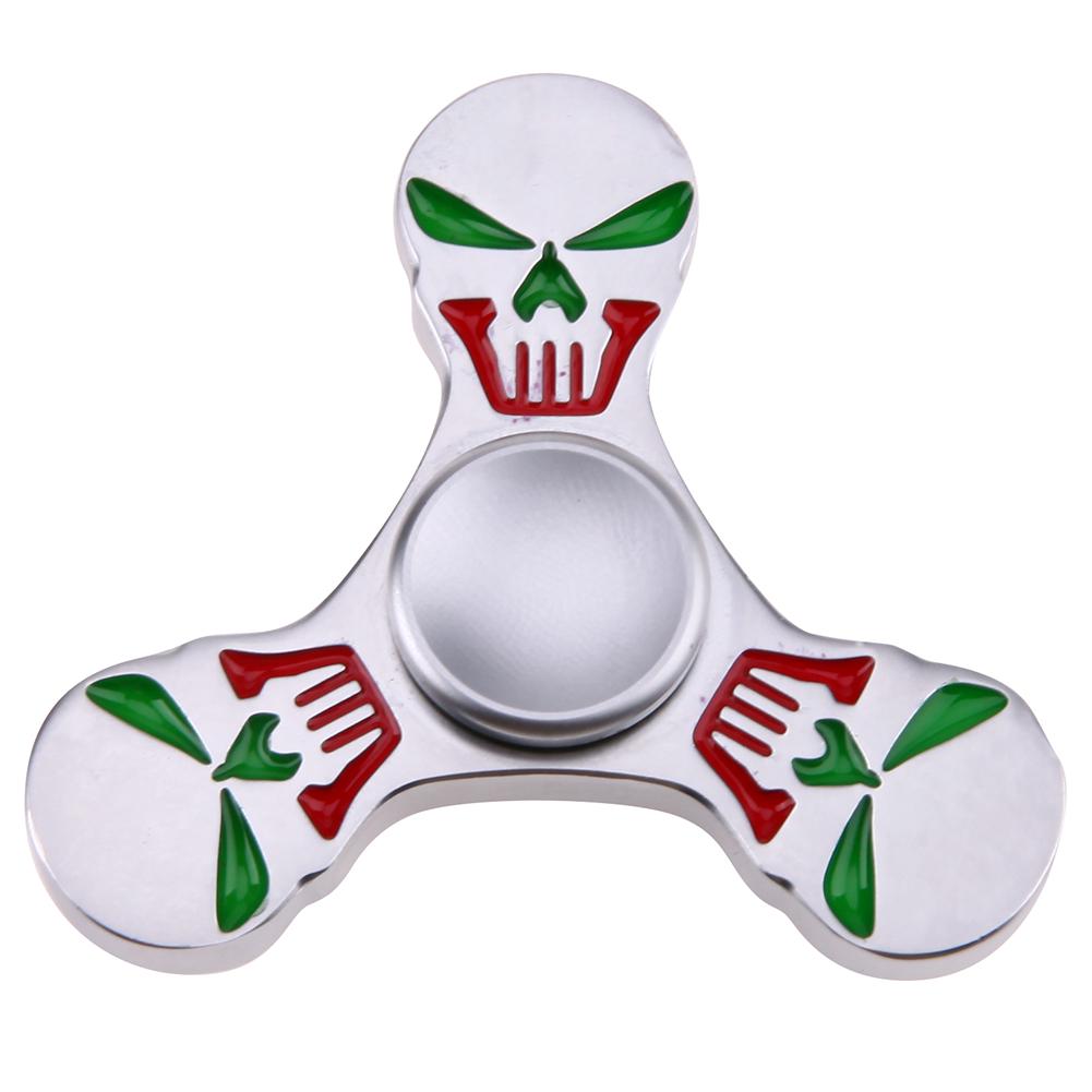 Alloy Skull Head Luminous Hand Spinner Gyro Finger Gyroscope(Silver ...