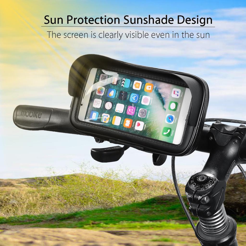Buy 4.7" Waterproof Sun Shade Cellphone GPS Holder Motorcycle Bicycle ...