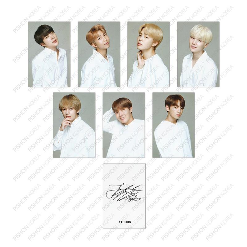 Buy BTS Member Autographed Photo Card 7 Pieces In a Set, Black/white at ...