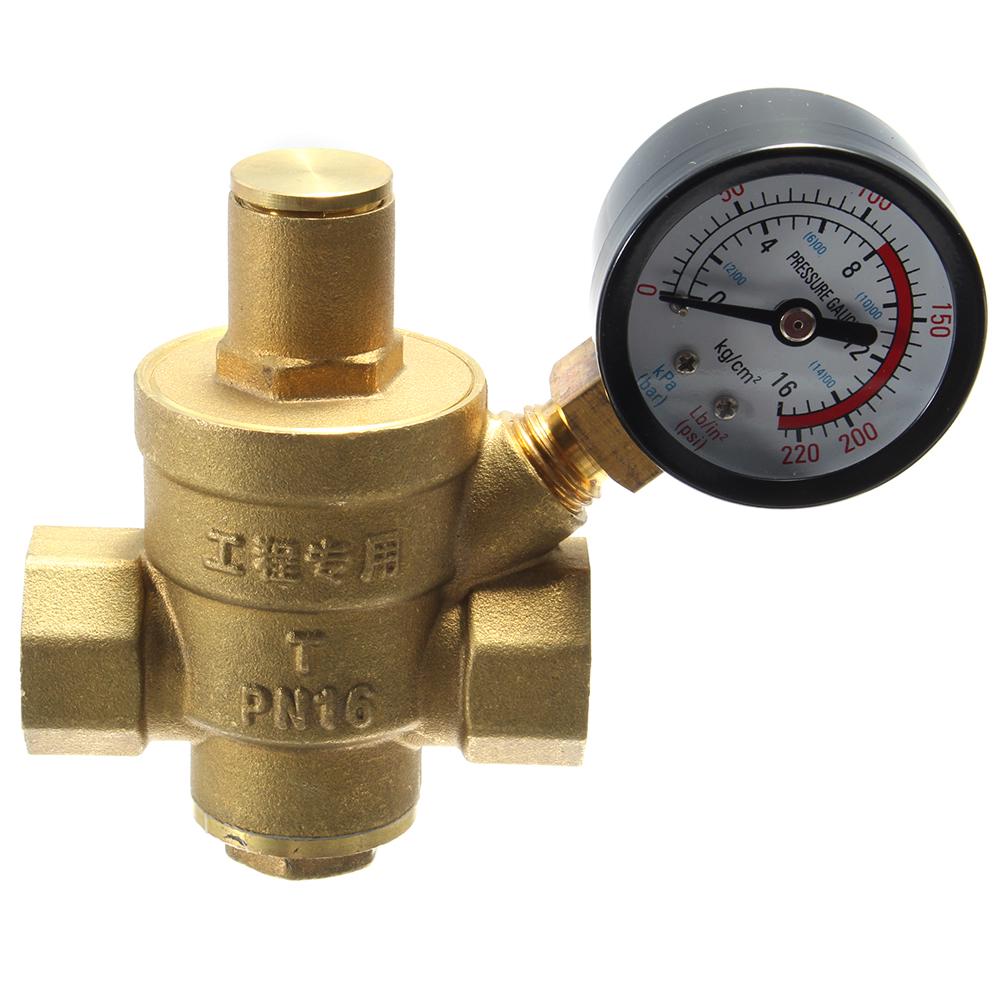 Control Valves GNLIAN YF-CHEN Pressure Regulator Gauge DN15 1/2 Brass ...