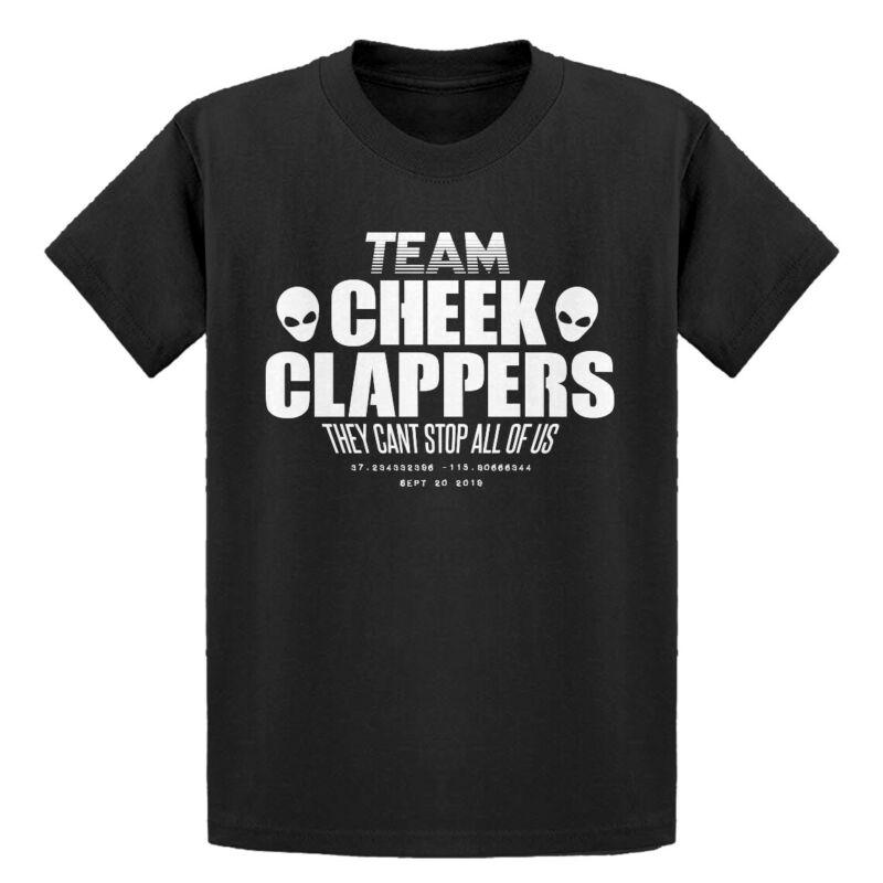 Buy Youth Team Cheek Clappers Short Sleeve Kids T Shirt Black Cool Men ...