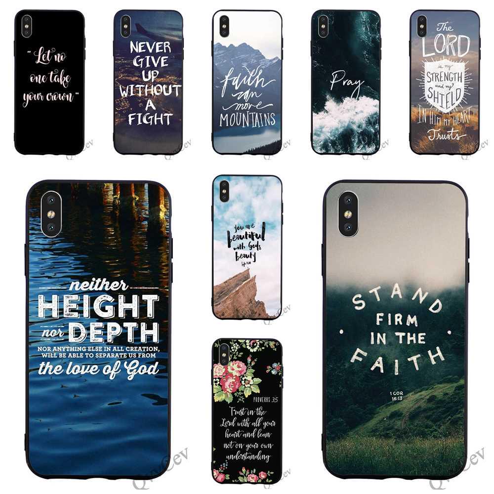 Buy Bible Verse Jesus Christ Case Cover for iPhone 5 5S SE 6 6s 7 8 ...