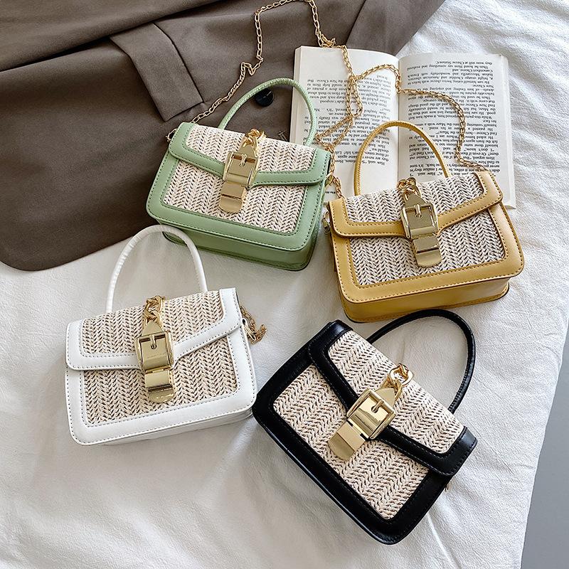 Buy Bags Women's Fashion Small Square Bag Casual Metal Shoulder Bag ...