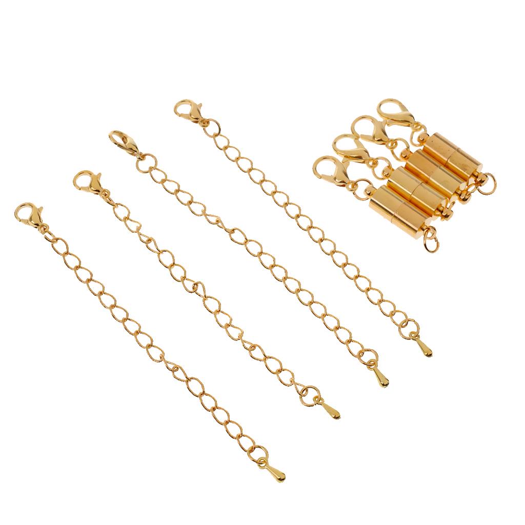 Buy 4pcs Carabiner Magnetic Clasp Metal Jewelery Clasps Extender Chains ...