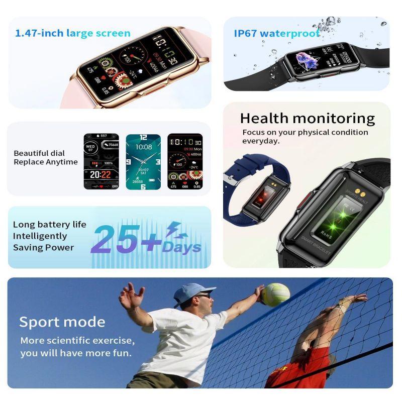 Buy New private model H80 smart watch 1.47 "screen heart rate Smart ...
