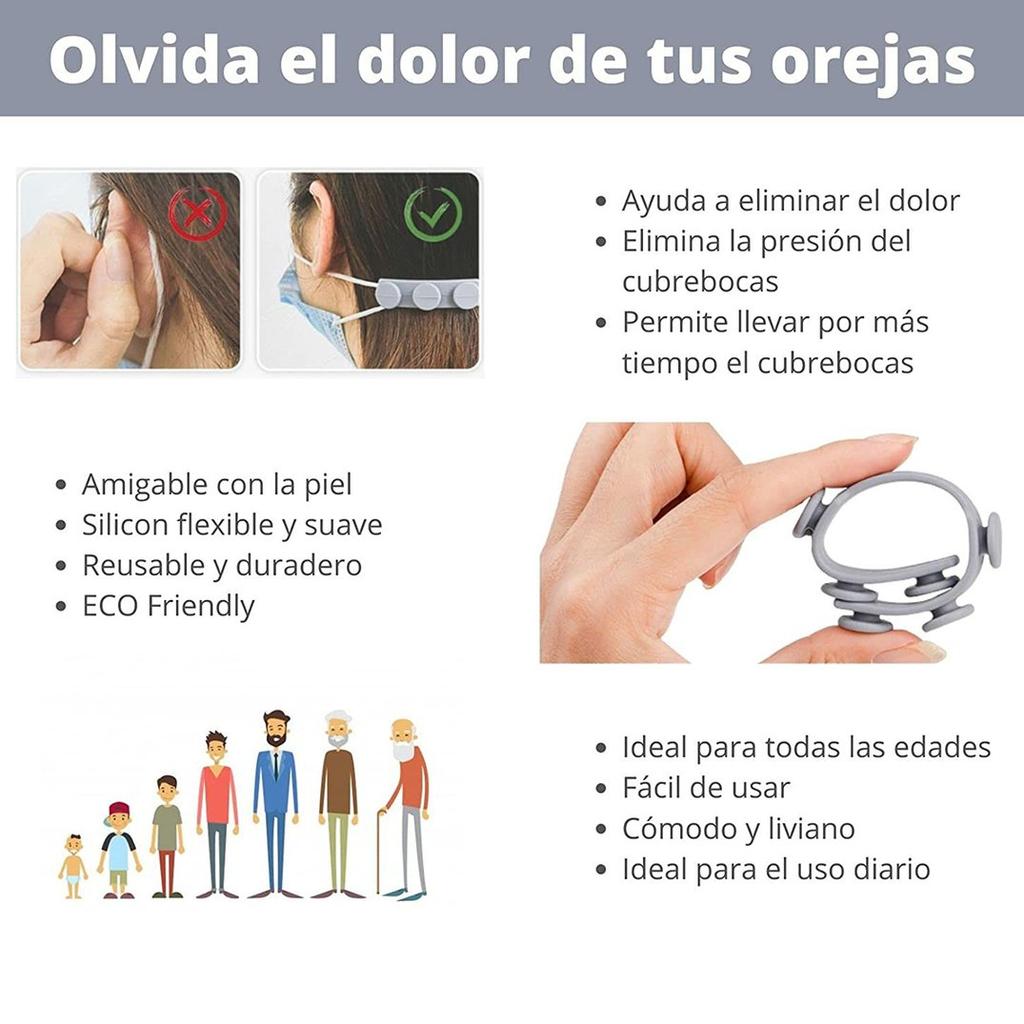 Buy SX Mouth Cover Extender Adjustable Strap To Extend Face Masks ...