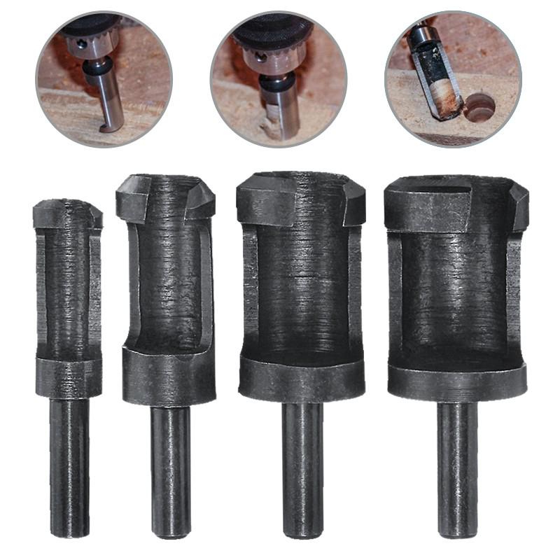 Buy 4Pcs Wood Plug Hole Cutter Bit Set Dowel Maker Cutter Carpenter ...