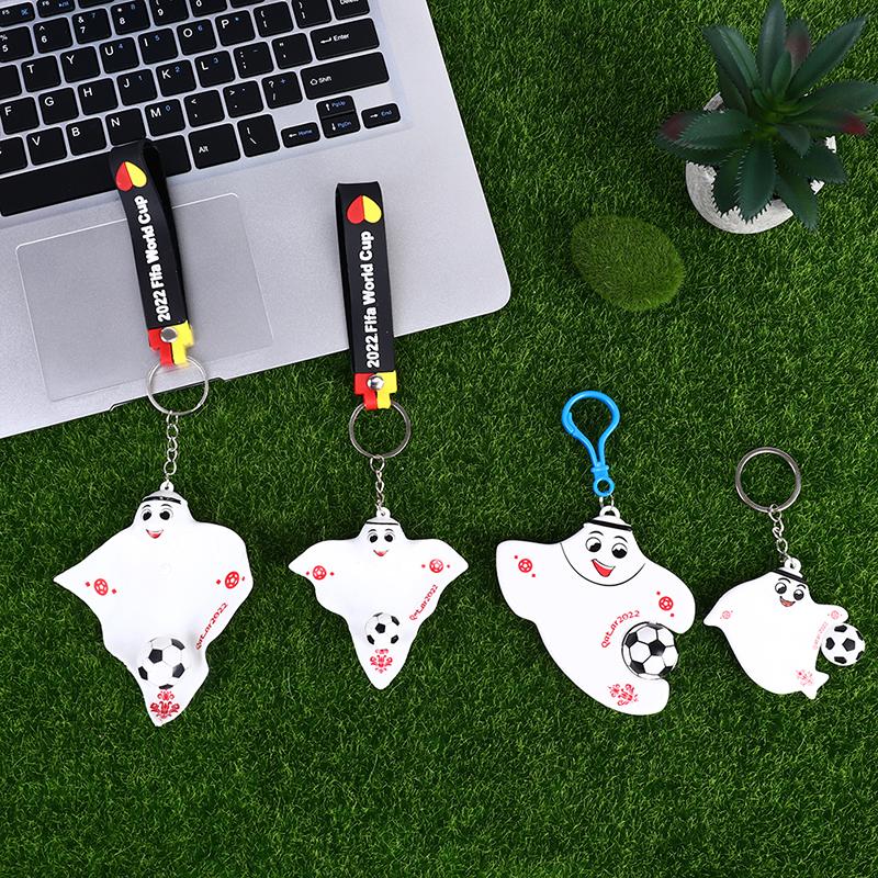 Buy 2022 Qatar Fifa Mascot Keychain Pendant Cloak With Lights Football ...