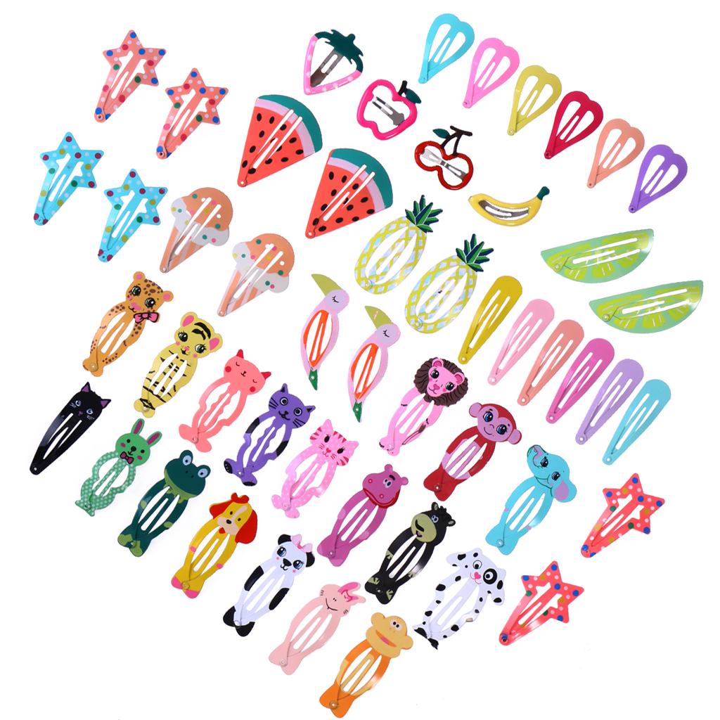 Buy 50pcs Baby Girls Hair Pins Hair Clips Sweet Multi-style Barrettes ...