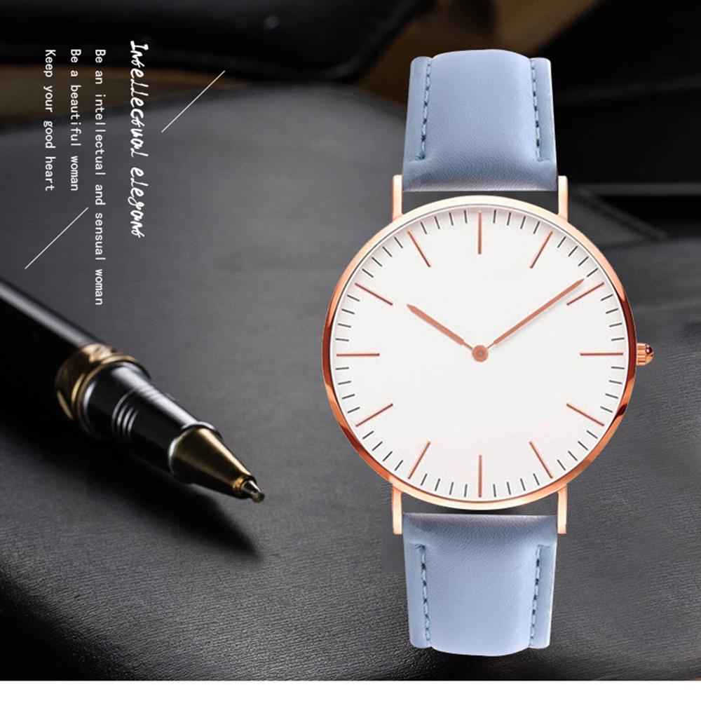 Men Women Fashion Ultra-Thin Watch Minimalist Leather Wrist Watch New ...