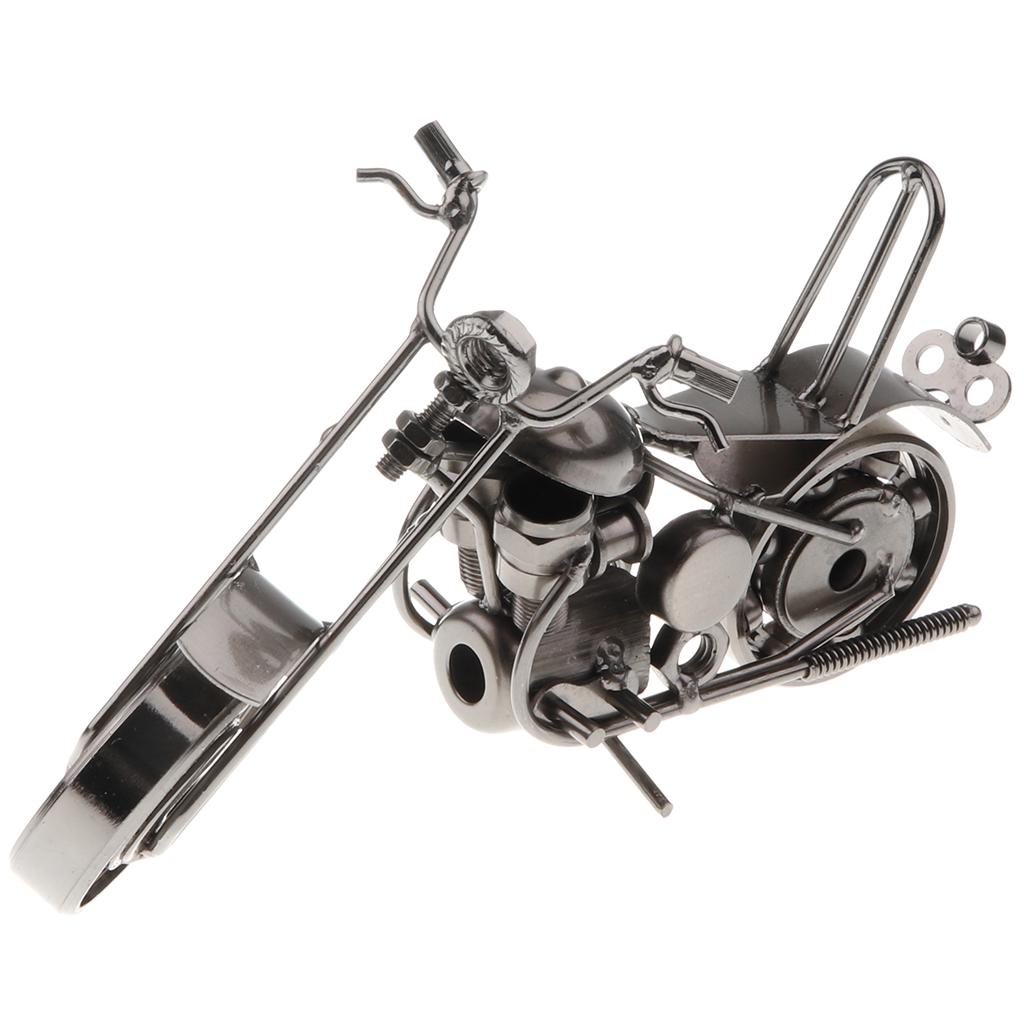 Buy Oldfashioned Motorcycle Motorbike Model Metalcraft Home Decor Black ...