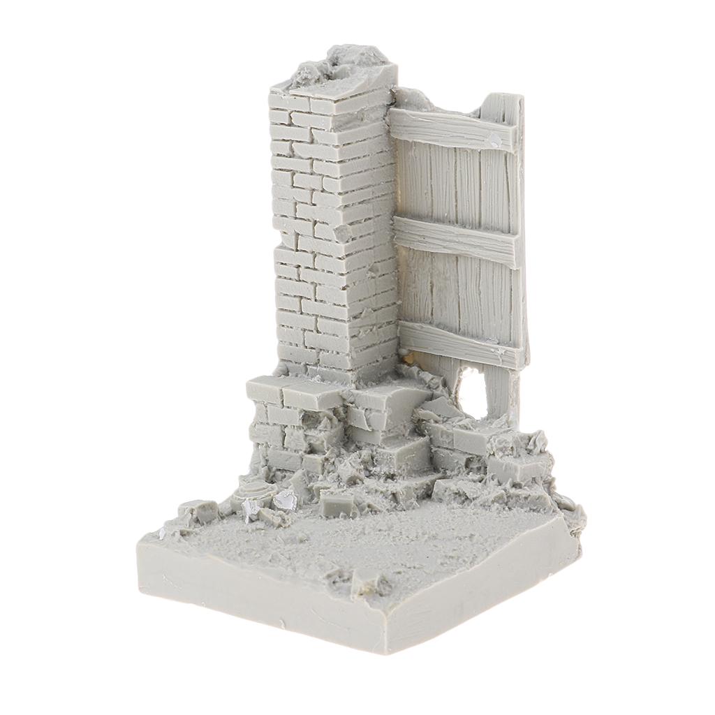 Buy 1/35 Miniature Sand Table Scene Building Prop Battlefield Ruin Wall ...