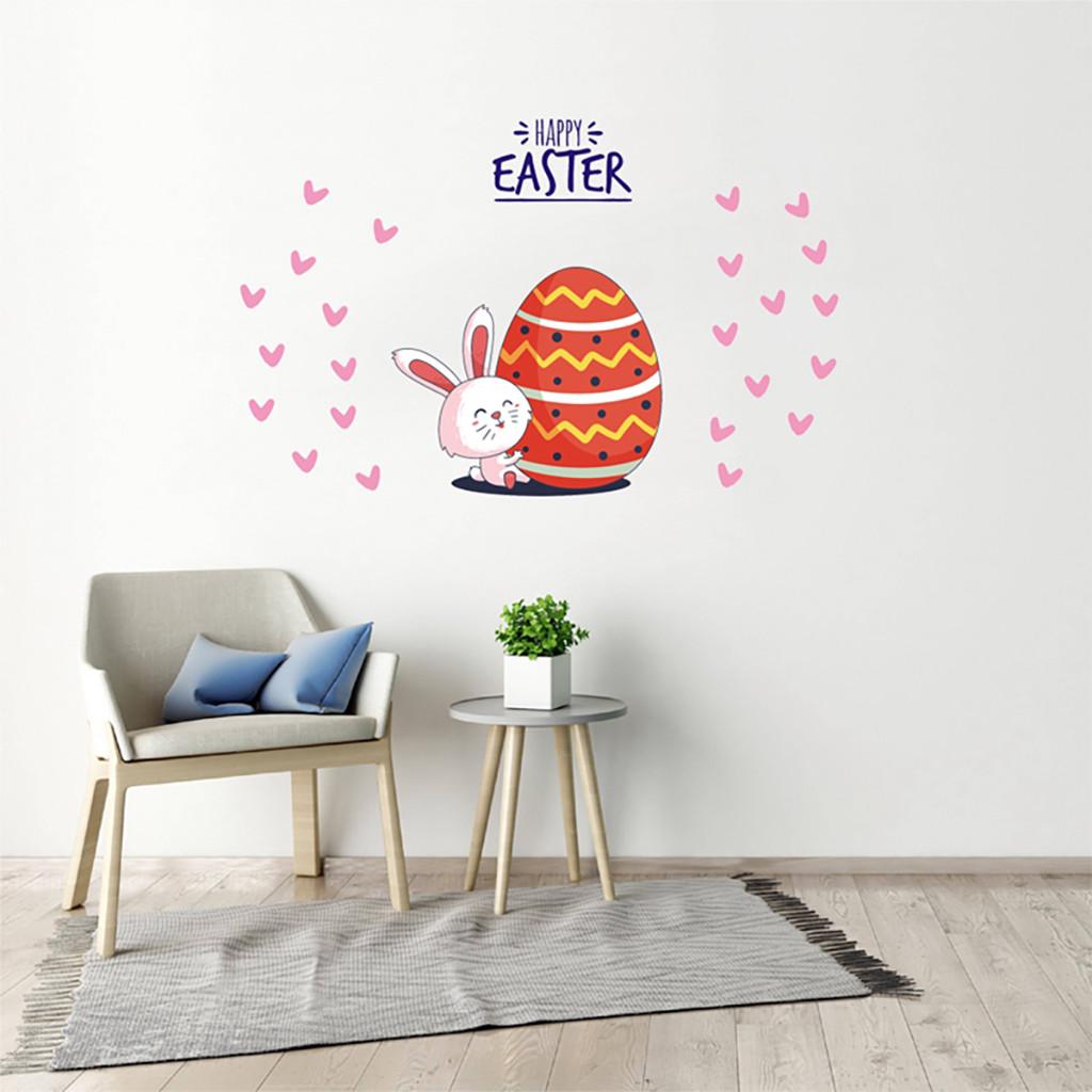 Buy HAPPY EASTER Wall Sticker PVC Self-adhesive Wall Sticker Can Be ...