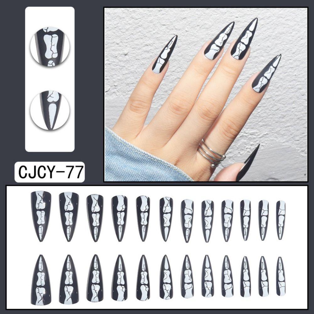 Cheap Detachable Full Cover Grimace Claw Retro Dark Style Fake Nails ...