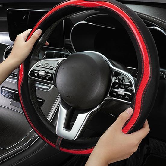 Car Steering Covers Anti-slip Comtable SUV Seamless Grip Vehicle Black ...