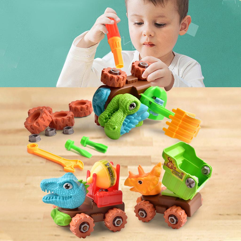 Buy Children's Disassembly And Assembly Dinosaur Engineering Vehicle ...